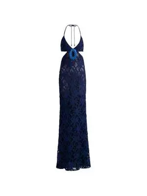 Silvia Tcherassi Karen Cut-out Maxi Dress - Blue