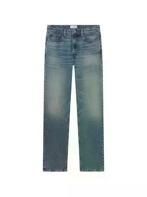 FRAME Faded Straight-leg Jeans - Blue