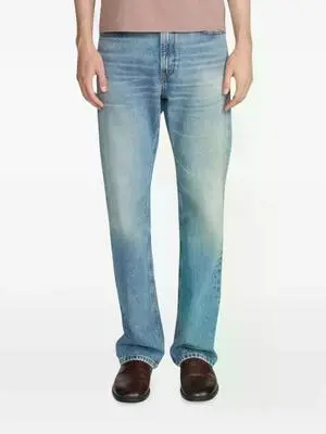 FRAME Faded Straight-leg Jeans