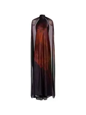 Silvia Tcherassi Sabina Cape-detail Maxi Dress