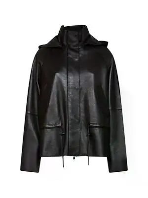 P.a.r.o.s.h Hooded Leather Jacket