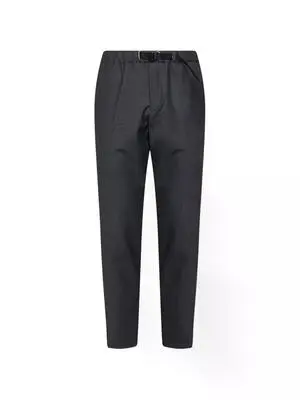 WHITE SAND Belted Tapered-leg Trousers - Grey