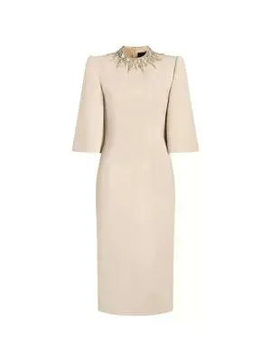 Jenny Packham Bibi Crystal-embellished Dress - Neutrals