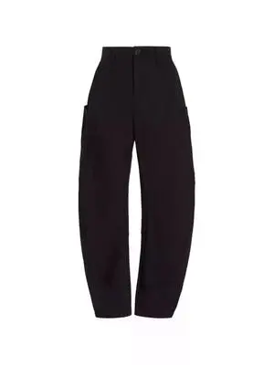 High Grece Panelled Tapered Trousers - Black