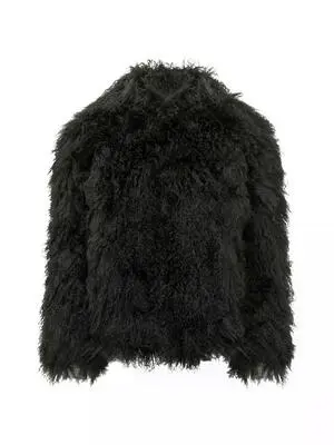MARTHA LOUIS Mongolian Fur Jacket - Black