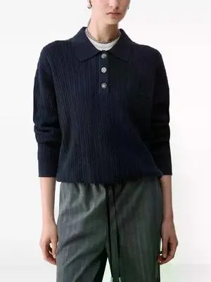 Liu Jo Knit Polo With Jewel Buttons