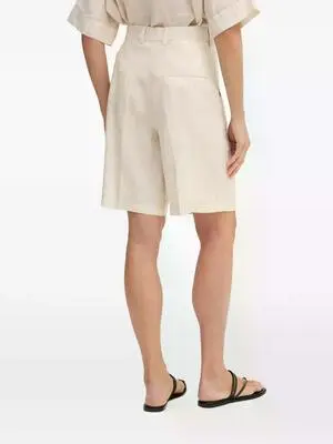 OUI Pleated Linen Shorts