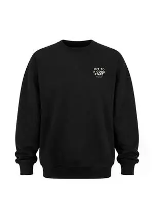 REVOLUTION NOW Graphic-print Crew-neck Sweater - Black
