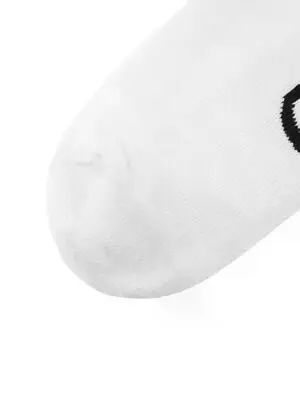EVISU Logo Intarsia Ribbed Knit Socks