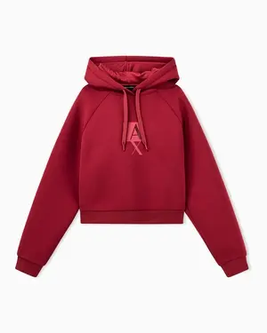 Armani Exchange Recycled Scuba Hoodie - Red