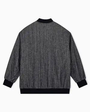 Armani Exchange Stretch Viscose And Virgin Wool Blouson Jacket