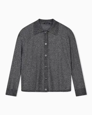 Armani Exchange Metallic Viscose Cardigan