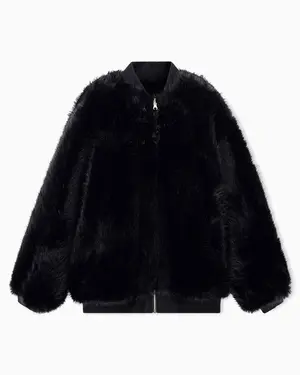 Armani Exchange Faux Fur Blouson Jacket