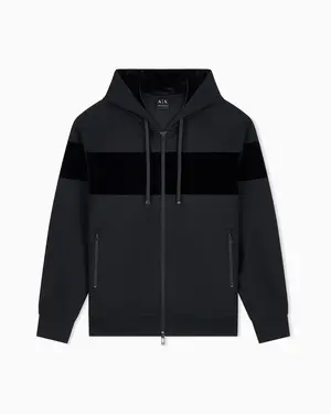 Armani Exchange Sweatshirt In Stretch Modal Jersey - Black
