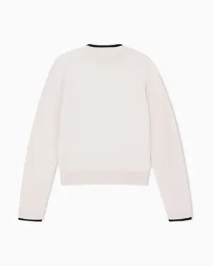 Armani Exchange Regular Fit Viscose And Cashmere Pullover - Beige