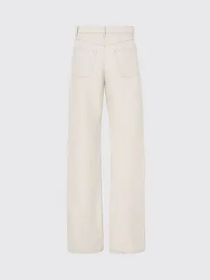 Fendi Straight Leg Jeans In Cotton And Linen Denim