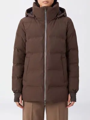 Herno A-shape Short Down Jacket In Quilted Nylon With Removable Hood - Brown