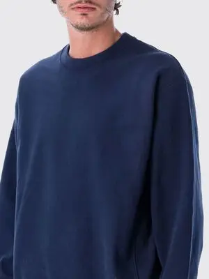Champion Cotton Crewneck Sweatshirt With Dropped Shoulders - Blue