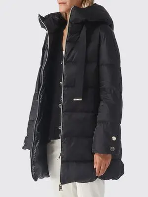 Herno Quilted Technical Satin Down Jacket With Hood - Black