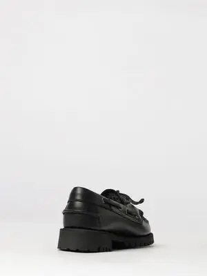 SEBAGO Ranger Boat Shoes In Waxed Leather With Notched Sole - Black