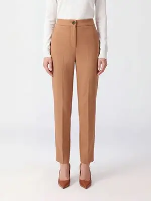 Max Mara Mid-rise Slim-fit Cropped Technical Jersey Pants - Hazel