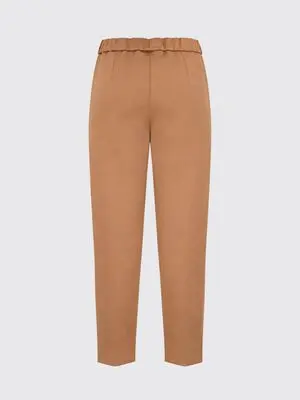 Max Mara Mid-rise Slim-fit Cropped Technical Jersey Pants - Hazel