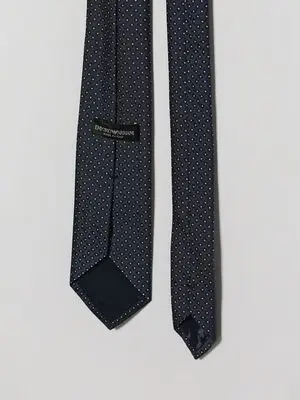 Emporio Armani Pure Silk Polka Dot Neck Tie - Blue