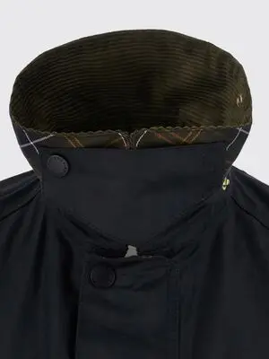 Barbour Beaufort Waxed Cotton Jacket With Velvet Collar - Blue