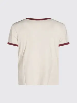 Acne Studios Short-sleeved Contrast Logo Print Cotton T-shirt