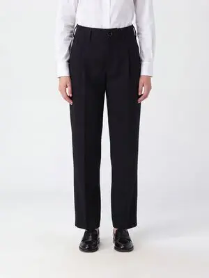 AMI Paris High-waisted Straight-leg Wool Trousers - Black