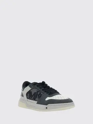 Amiri Suede And Smooth Leather Low-top Sneakers With Perforated Toe