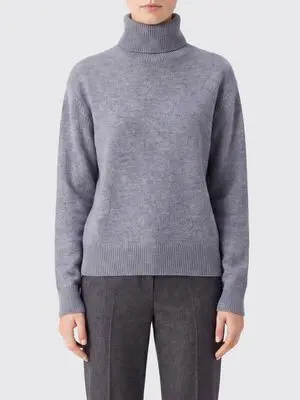 THE FRANKIE SHOP Turtleneck Sweater In Wool And Cashmere With Ribbed Trim - Grey