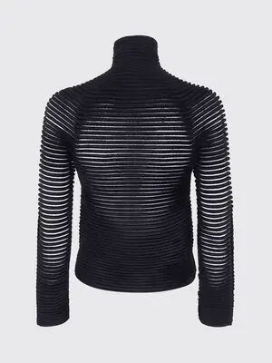 Giorgio Armani Viscose Blend Zip-up Slim Fit Turtleneck Cardigan