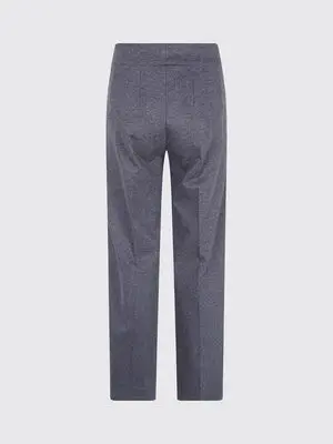 SEMICOUTURE High-waisted Wide-leg Trousers In Stretch Viscose Jersey - Grey
