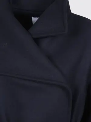 JOSEPH Hooded Virgin Wool Blend Robe Coat With Shawl Collar And Belt