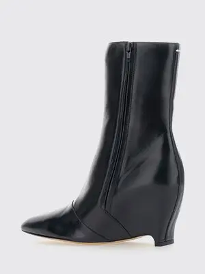MAISON MARGIELA Sheepskin Ankle Boots With Sculptural High Heel