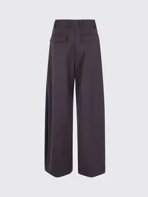 THELATEST Billie High-waisted Wide-leg Pleated Trousers In Wool Blend - Brown