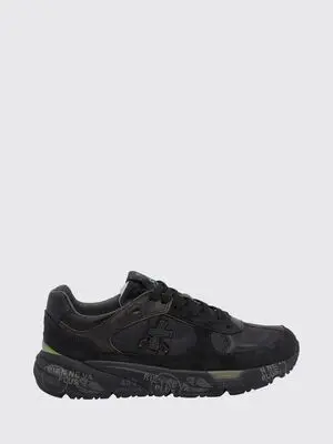 Premiata Mase Suede And Canvas Two-tone Sneakers - Black