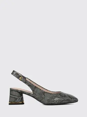 COCCINELLE Python-print Leather Slingbacks With A Medium Heel - Multicolor