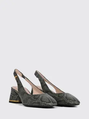 COCCINELLE Python-print Leather Slingbacks With A Medium Heel