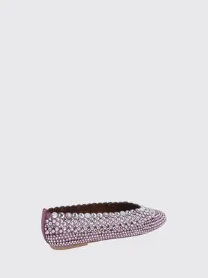 Kurt Geiger Crystal-embroidered Leather Ballerinas