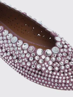 Kurt Geiger Crystal-embroidered Leather Ballerinas