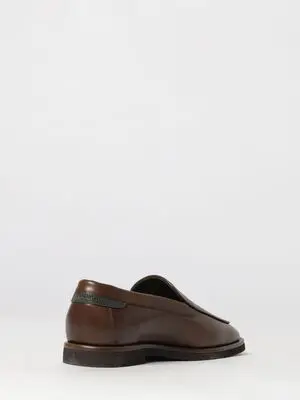 Brunello Cucinelli Smooth Calfskin Loafers With Monili Embellishment