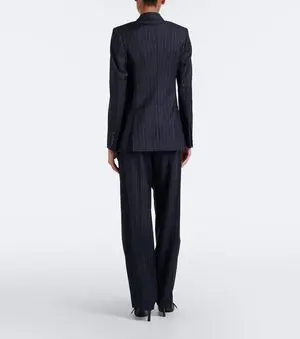 Givenchy Pinstripe Pleated Wool Wide-leg Pants