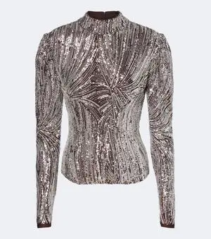 Rabanne Sequined Top - Silver