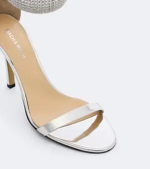 Mach & Mach She's A Lady Embellished Leather Sandals