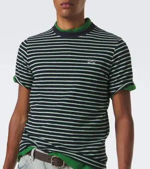 Loewe Striped Cotton-blend Terry T-shirt
