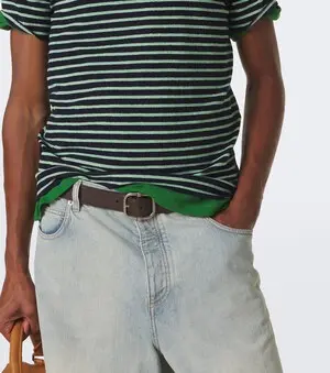 Loewe Striped Cotton-blend Terry T-shirt
