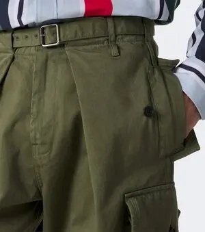 Loewe Cotton Satin Cargo Pants