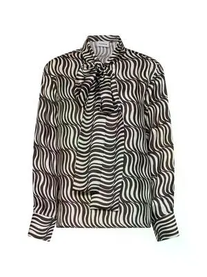 P.a.r.o.s.h Silk Long-sleeve Blouse - Brown